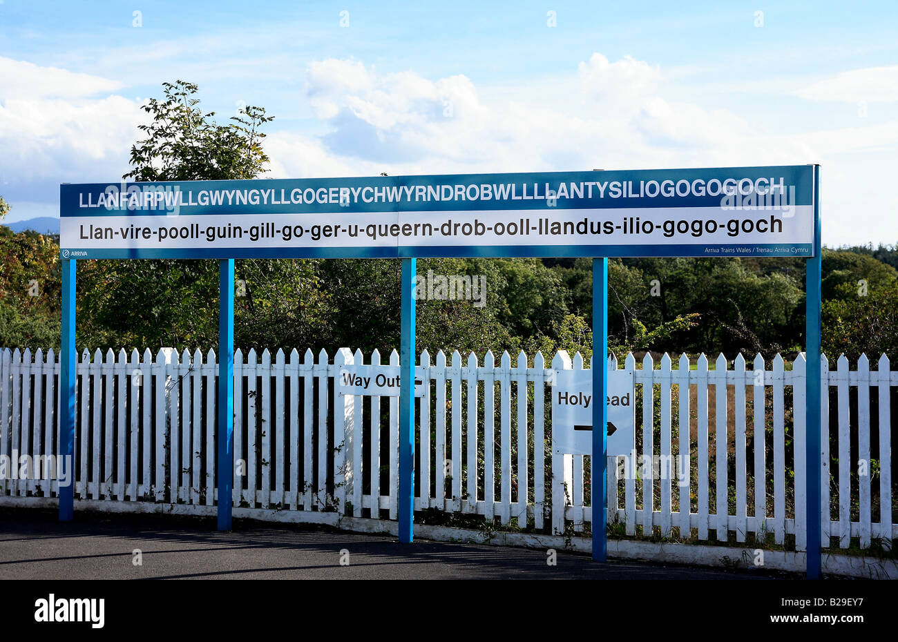 Llanfair Pg Railway Station Sign High Resolution Stock Photography and ...