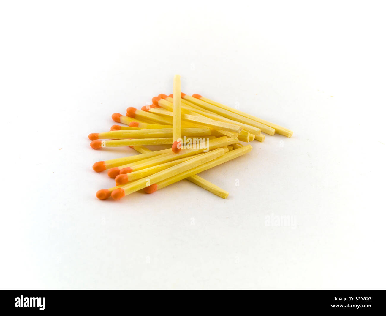 Matches on White Background Stock Photo - Alamy