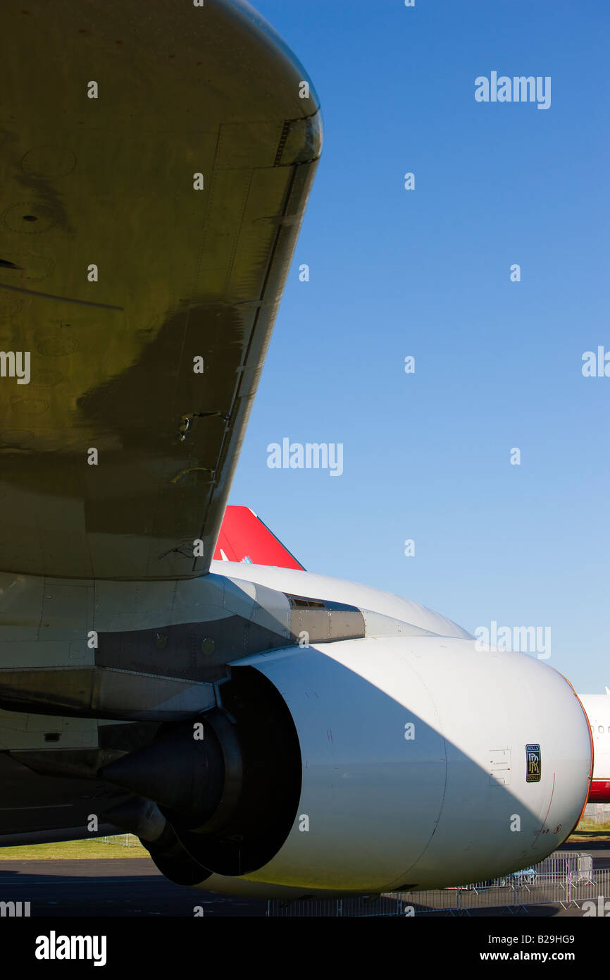 Airbus A380 aircraft Rolls-Royce Trent 900 engine portrait Copy Space ...
