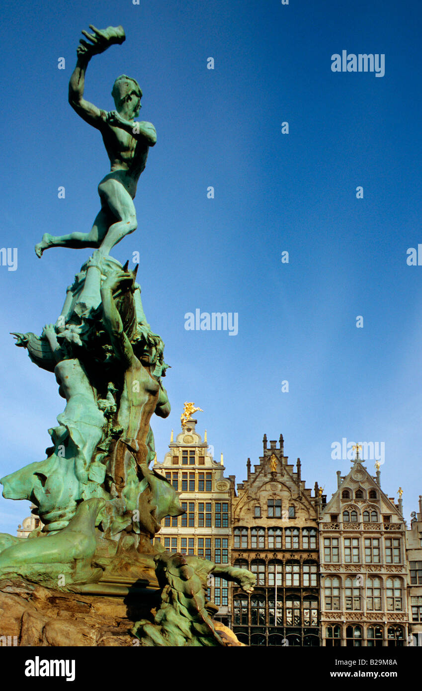 Statue of Brabo / Antwerp Stock Photo - Alamy