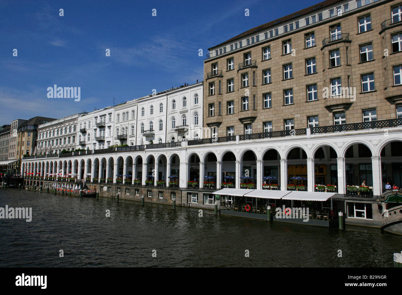 Alsterarcades and Alsterfleet / Hamburg Stock Photo - Alamy