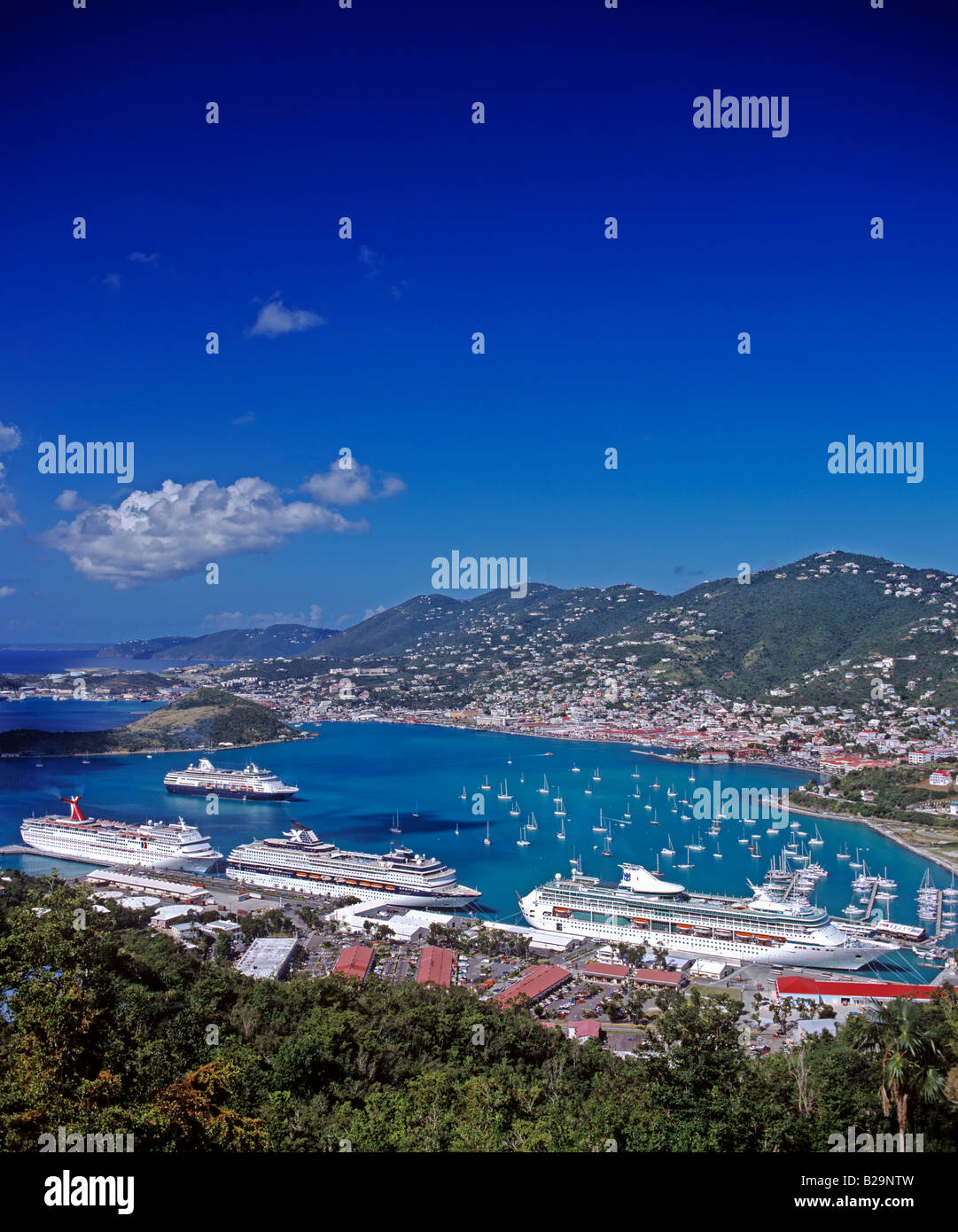 Harbour view Charlotte Amalie St Thomas US Virgin Islands Caribbean ...