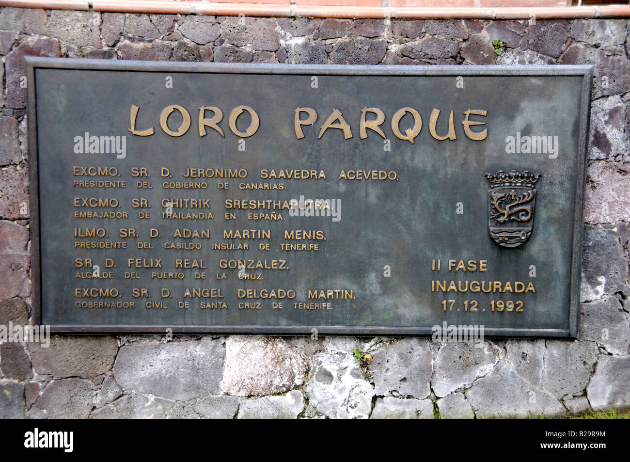 Sign Loro Parque Stock Photo - Alamy