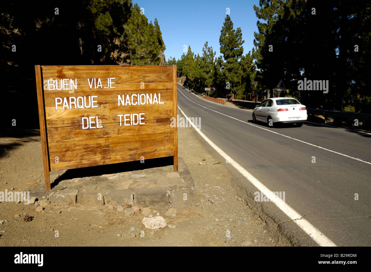 Sign Parque Nacional del Teide Stock Photo - Alamy