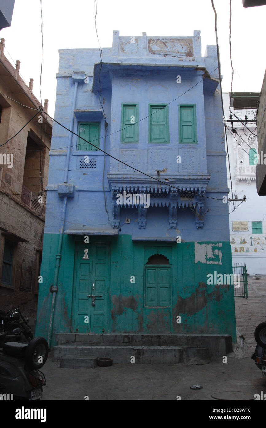 Architecture in so called blue city of Jodhpur, Rajastan, India Stock ...