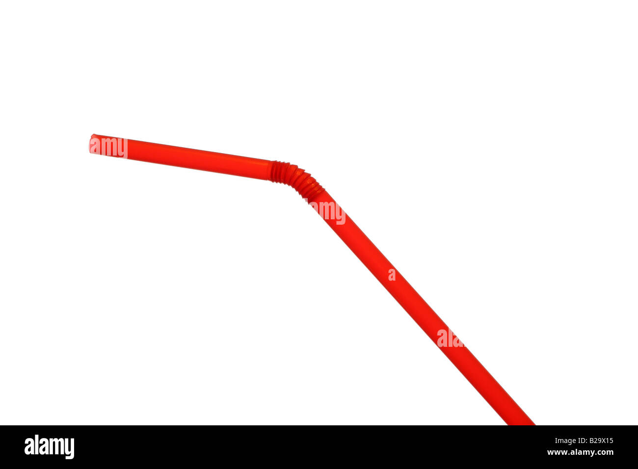 A red drinking straw isolated on white background Stock Photo - Alamy