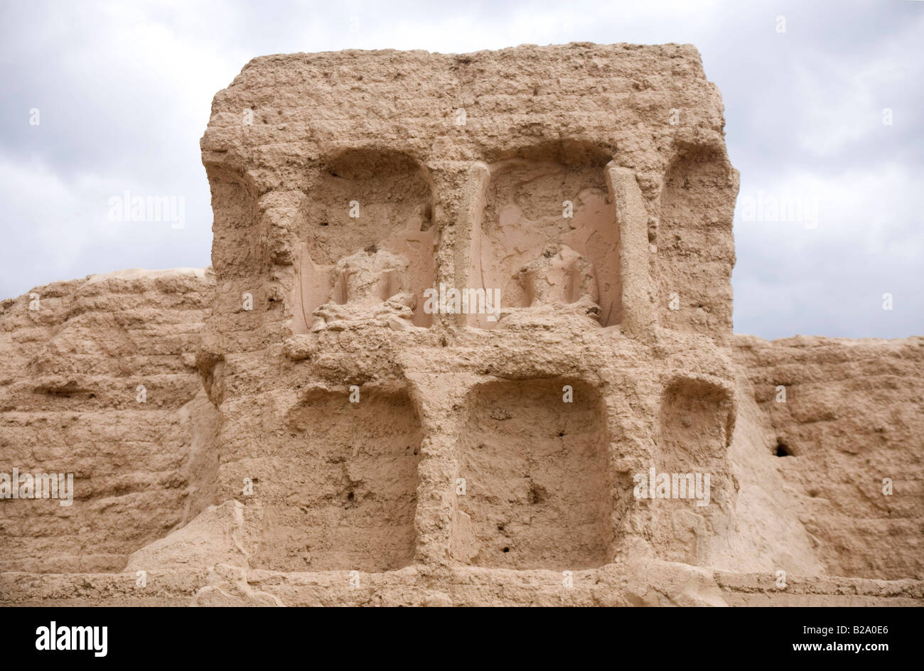 Silk Route China Xinjiang Turpan Jiaohe Ancient City Ruins Stock Photo ...
