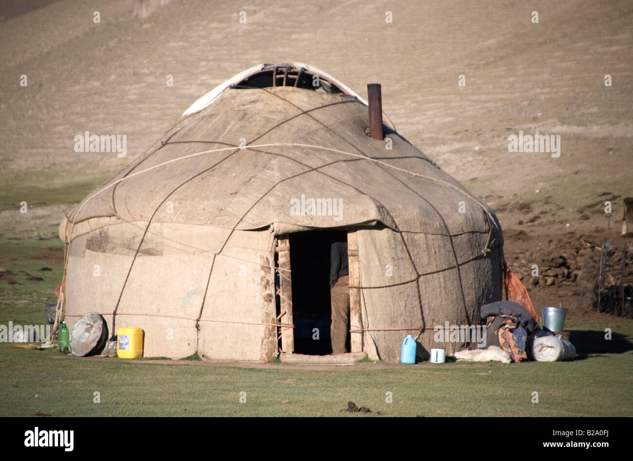 Silk Route Kyrgyzstan Tien Shan mountains Turugart Pass Nomad Camp Yurt ...