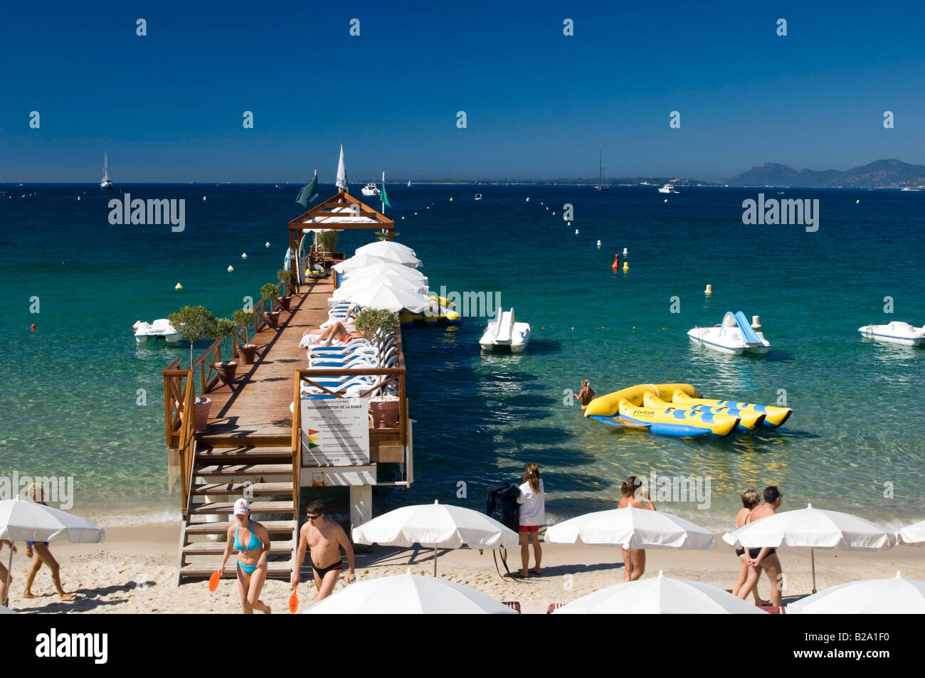 French Riviera Juan les Pins beach Stock Photo - Alamy