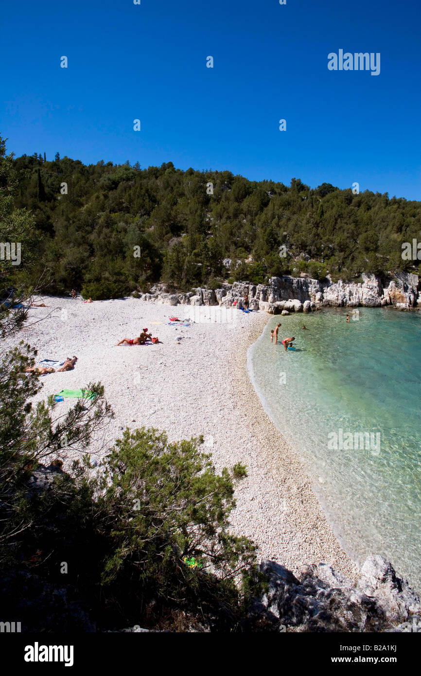 Greece kefalonia Fiscardo north of the island Dafnoudi beach 3 km from ...