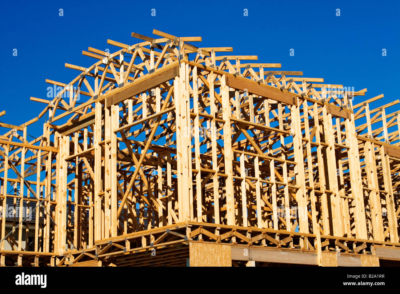 Construction site with new residential building hi-res stock ...