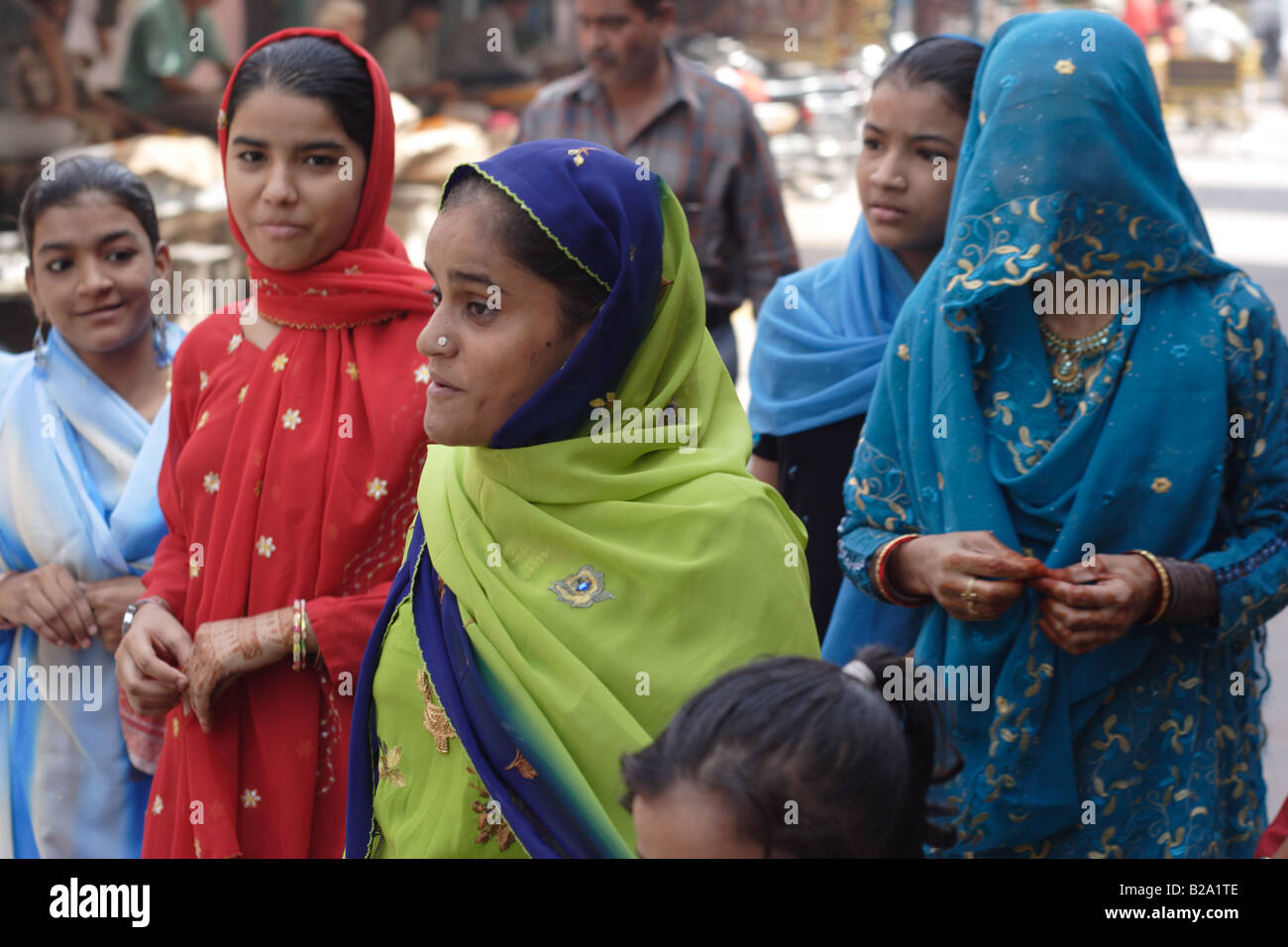Group of women wearing Sari Stock Photo - Alamy