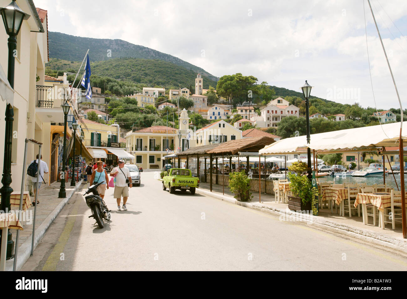 Greece Kefalonia Island of Ithaca Capital Vathi deep harbour Stock ...