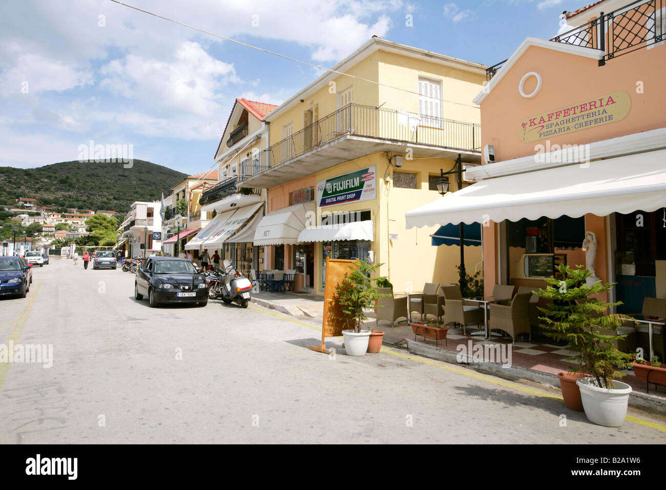 Greece Kefalonia Island of Ithaca Capital Vathi deep harbour Stock Photo - Alamy