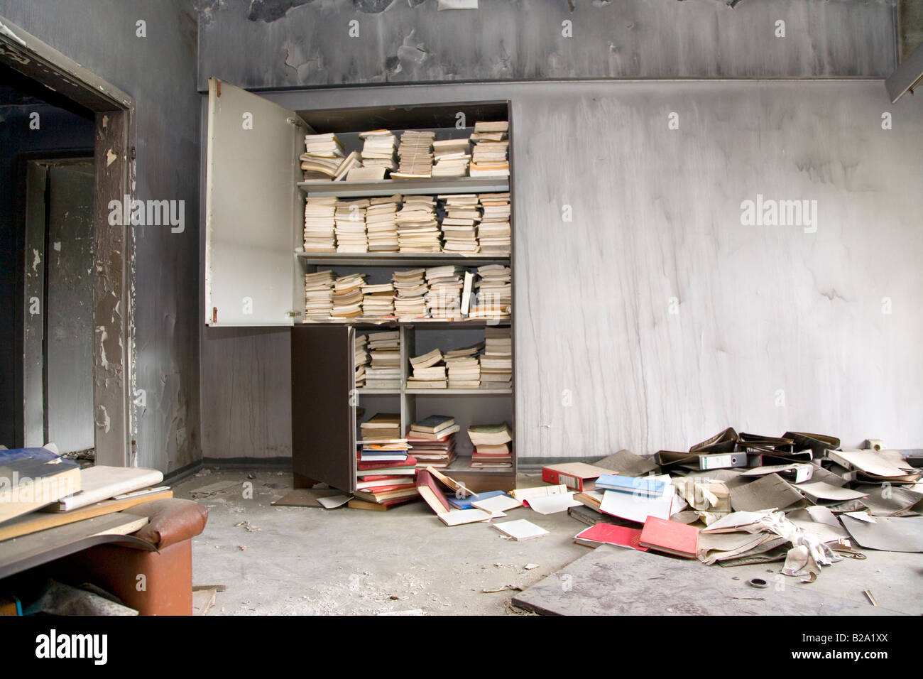 Filing cabinet in old abandoned building in Berlin Germany Stock Photo ...