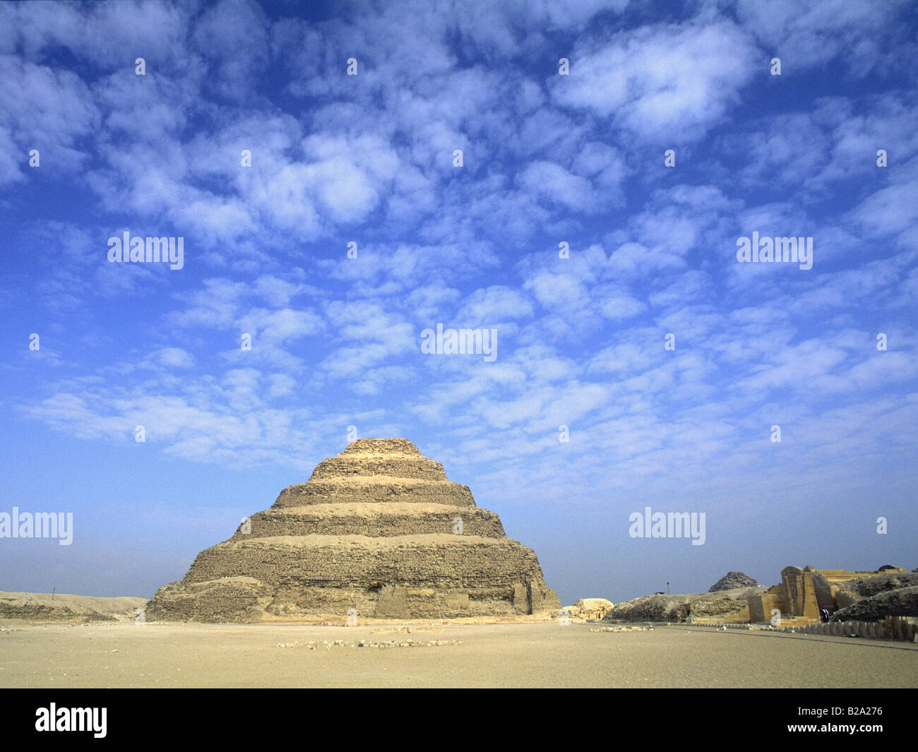 Djoser's Step Pyramid at Saqqara, Egypt Stock Photo - Alamy