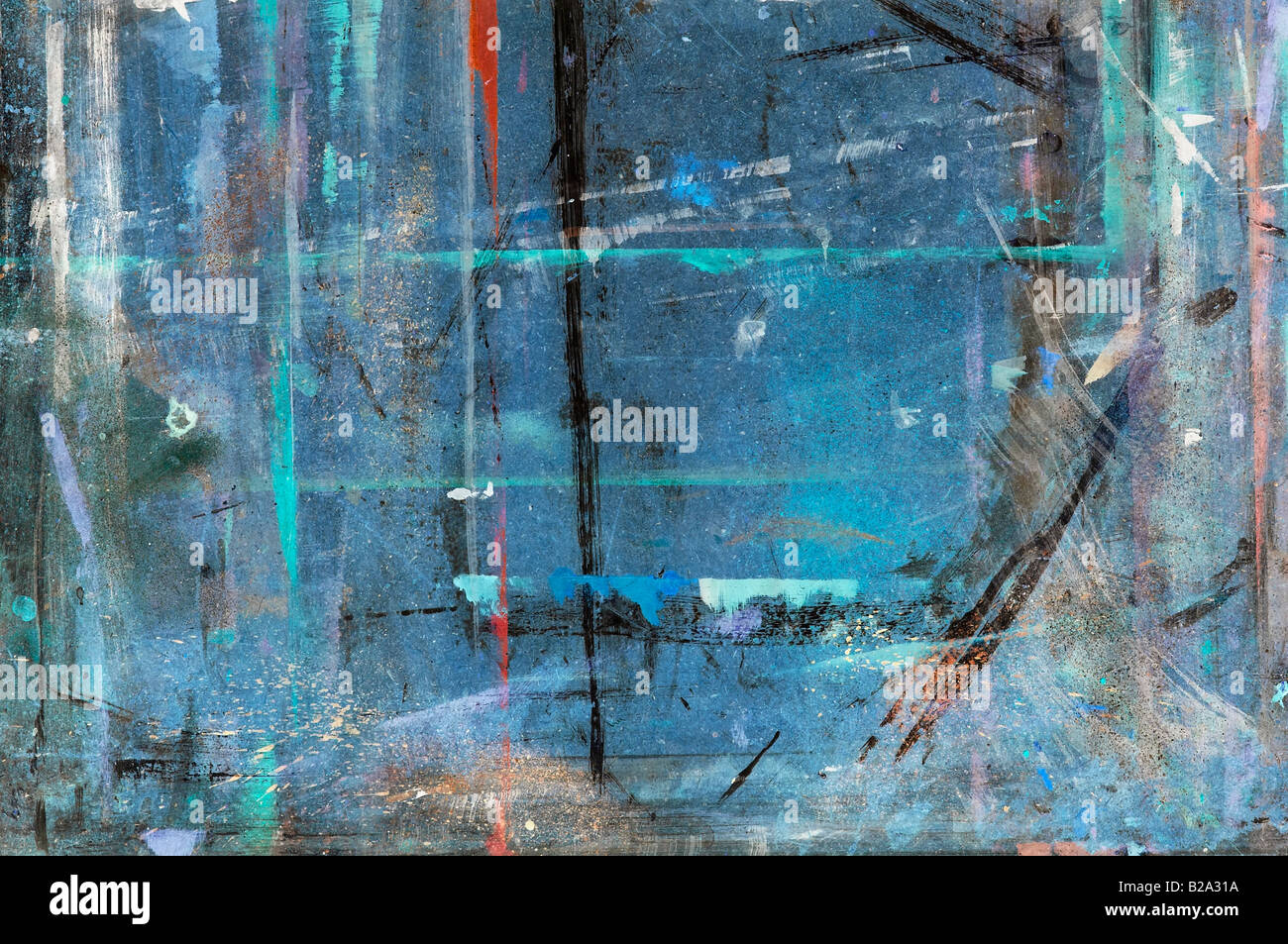 Detail of the surface of painter´s workbench Stock Photo - Alamy