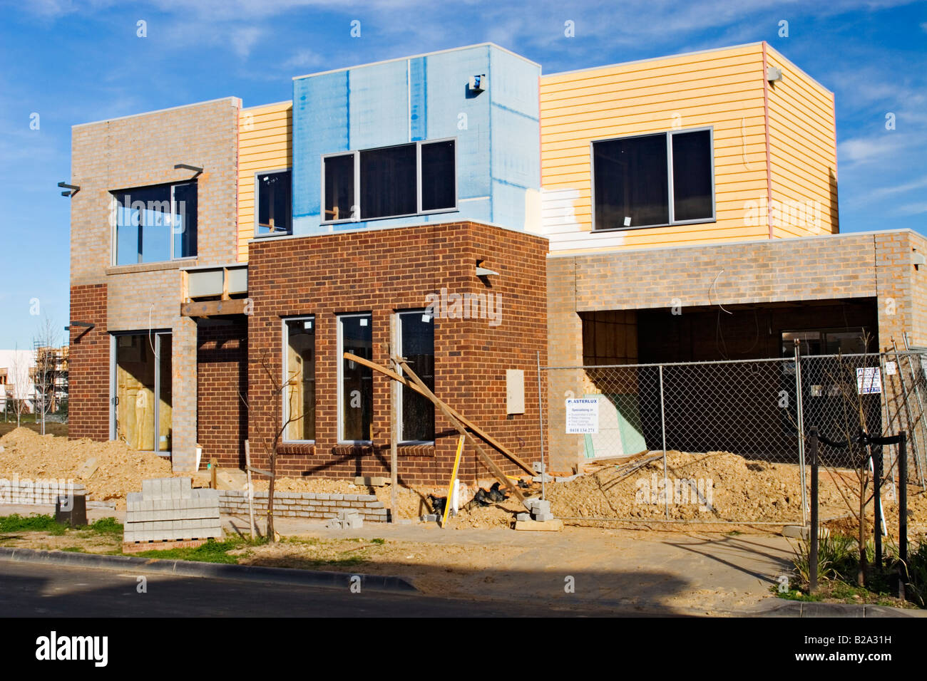 Building Industry / Domestic Homes. A House is under construction Stock ...