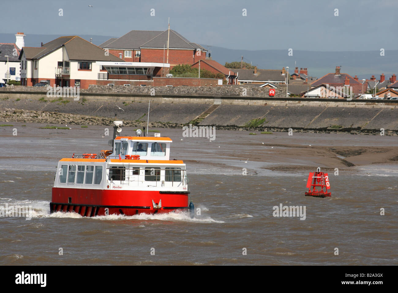 Fleetwood to Knott End on Sea passenger ferry crossing the River Wyre ...
