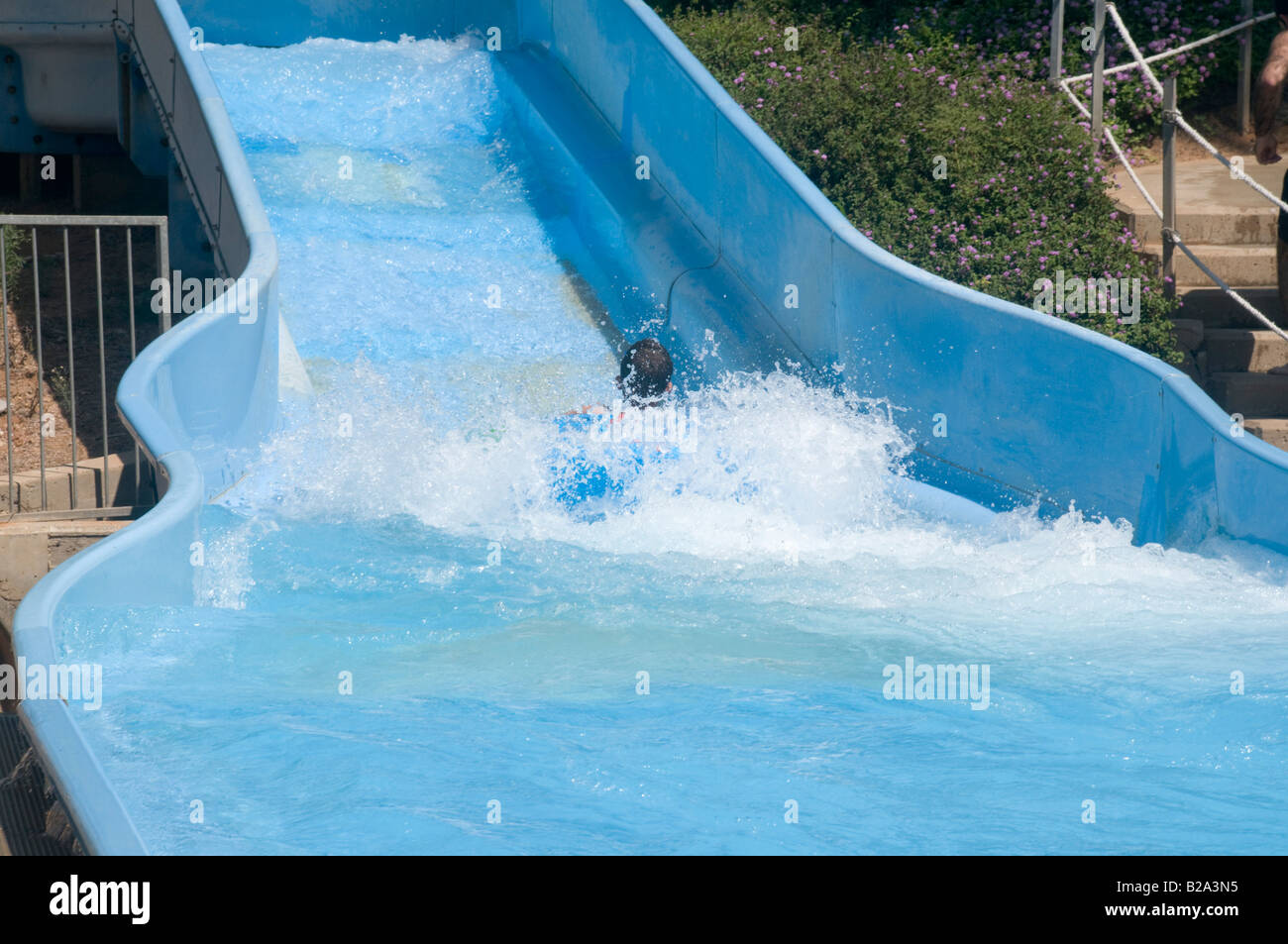 Israel Sfaim water Park summer fun on water slides Stock Photo - Alamy