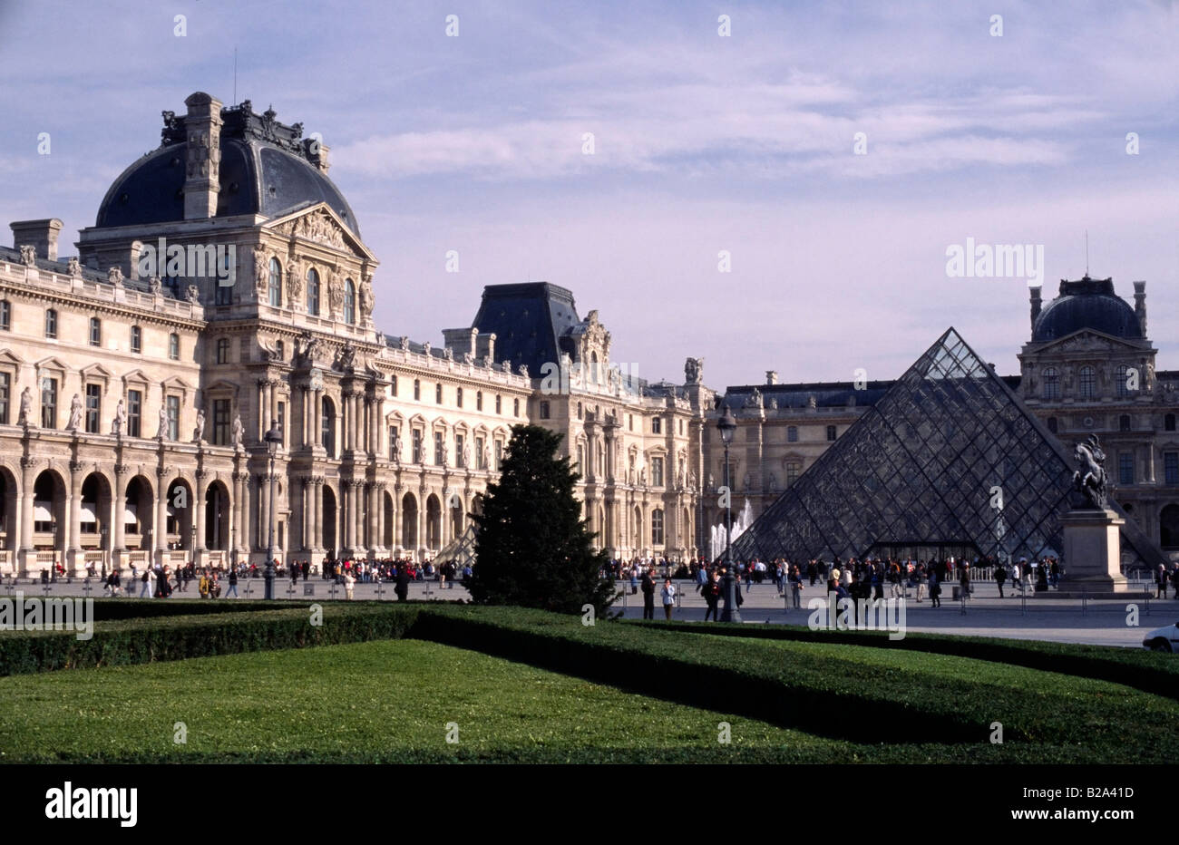 Louvre and Pyramid Paris France Europe Stock Photo - Alamy