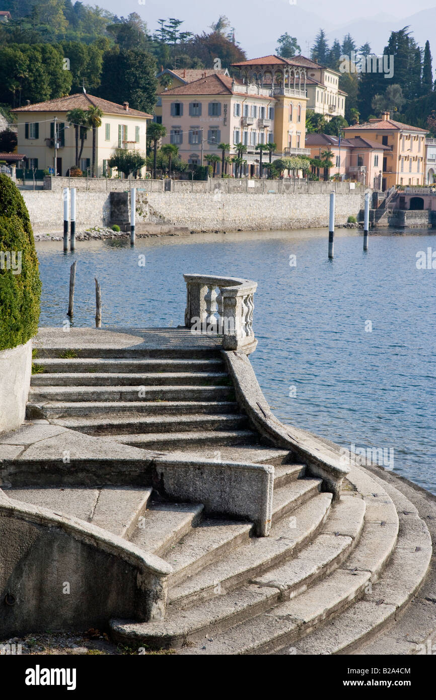 Private stone boat jetty Tremezzo Lake Como Italy Stock Photo - Alamy