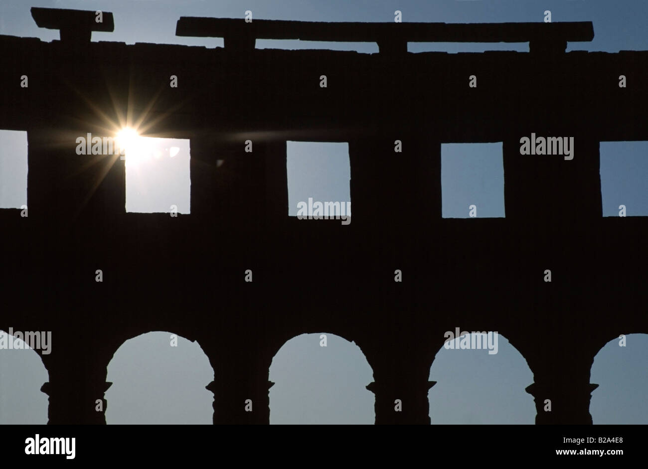 Arched Windows The Arena Pula Croatia Europe Stock Photo - Alamy