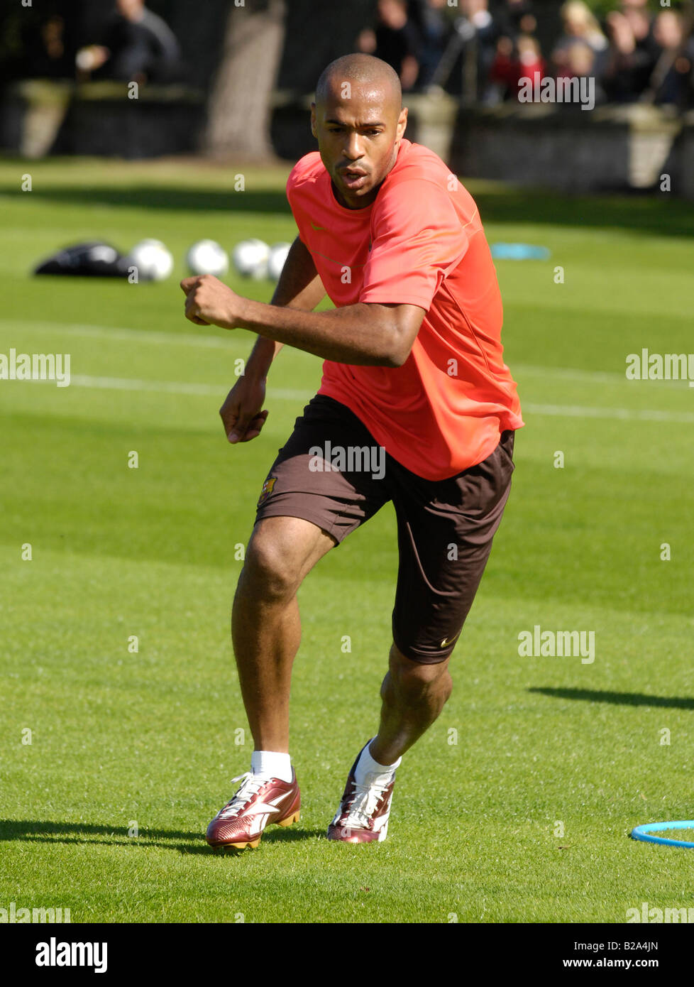 barcelona FC who are training this week in St Andrews pictured training ...