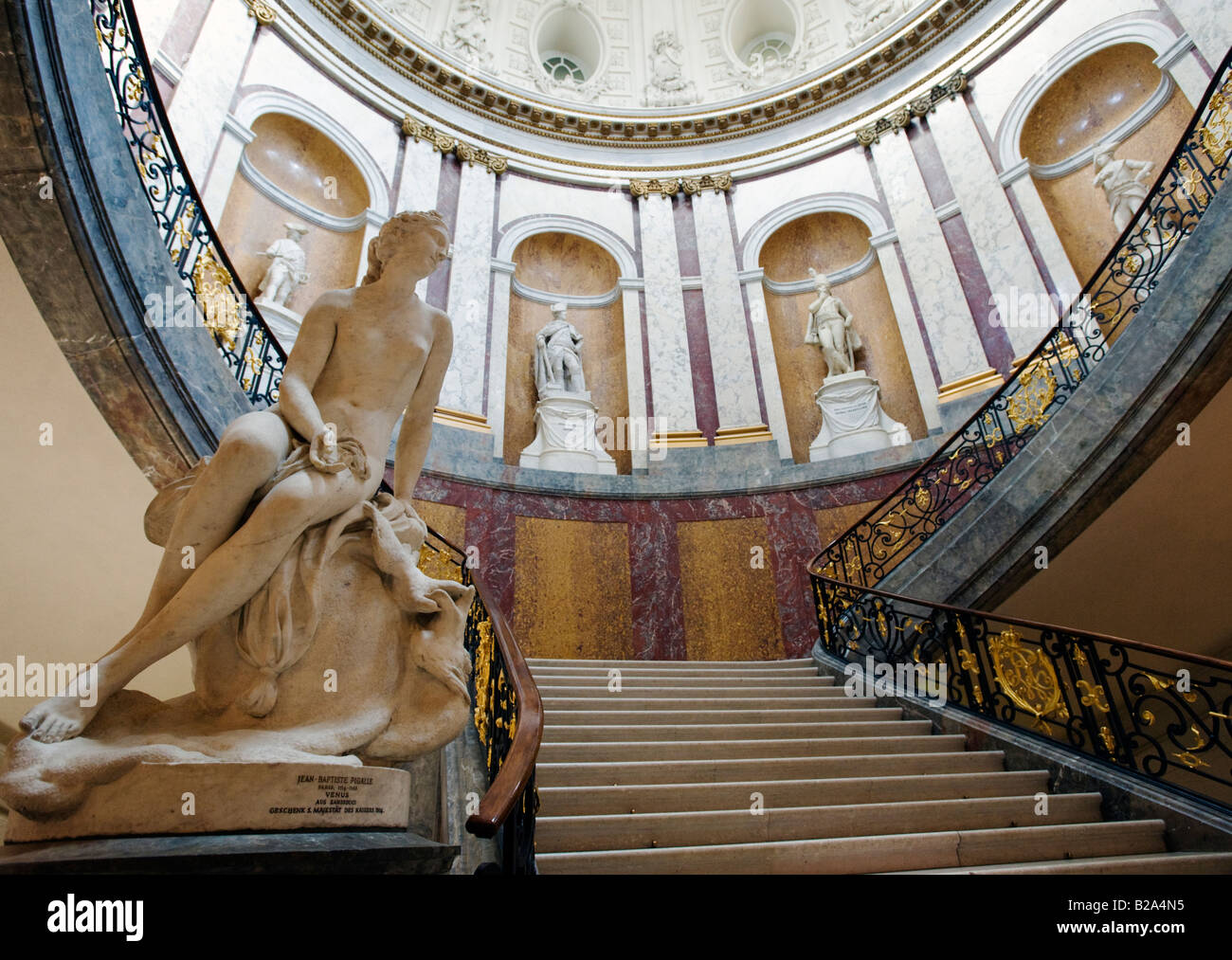 Grand staircase inside famous Bode Museum on Museuminsel Museum Island ...