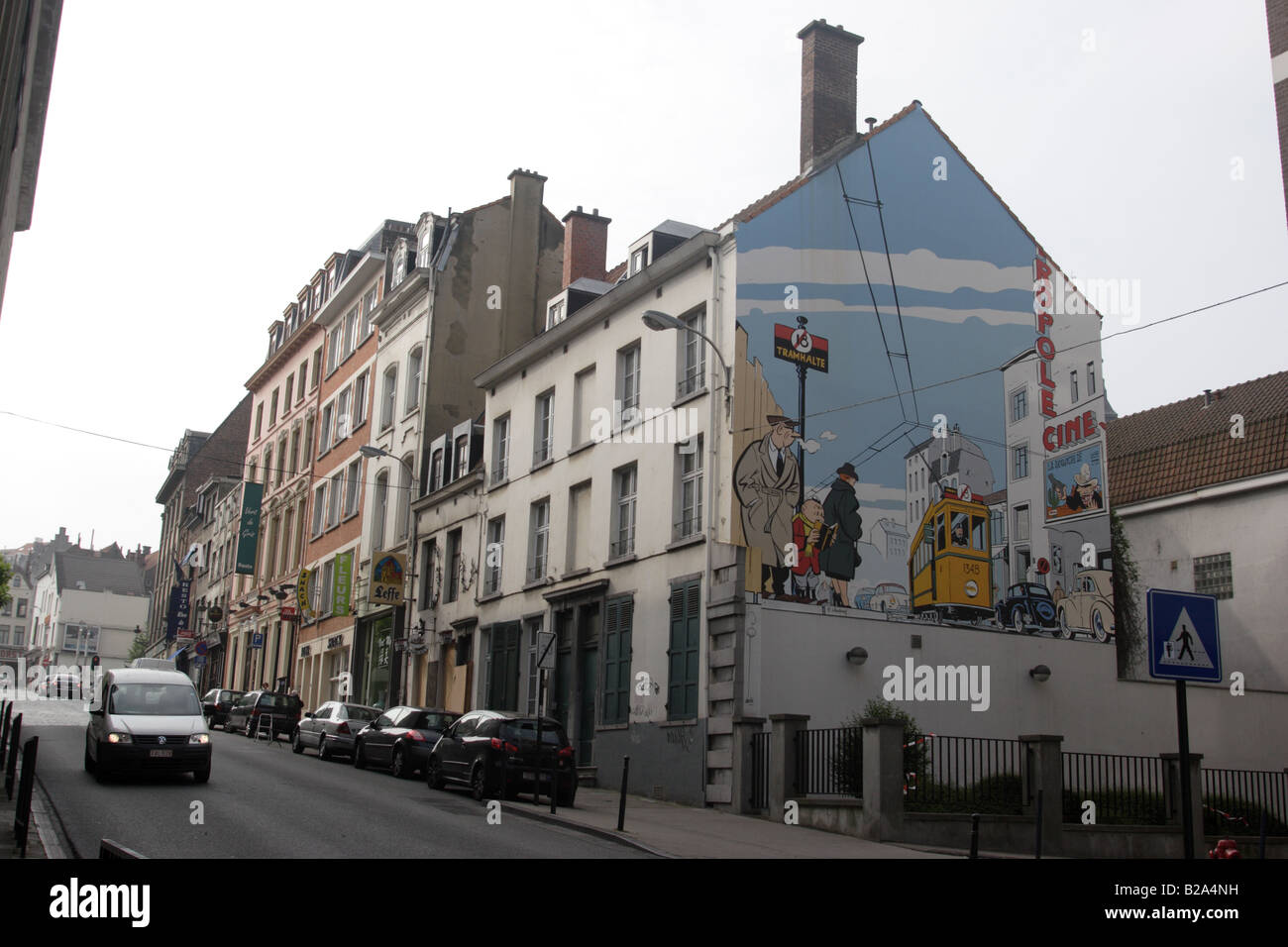 Comic mural in the center of Brussels, Belgium Stock Photo - Alamy