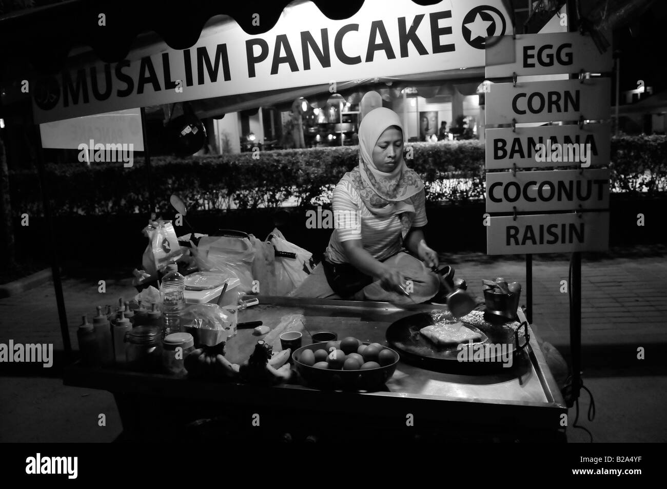 muslim girl making roti, patong beach , phuket , thailand Stock Photo ...
