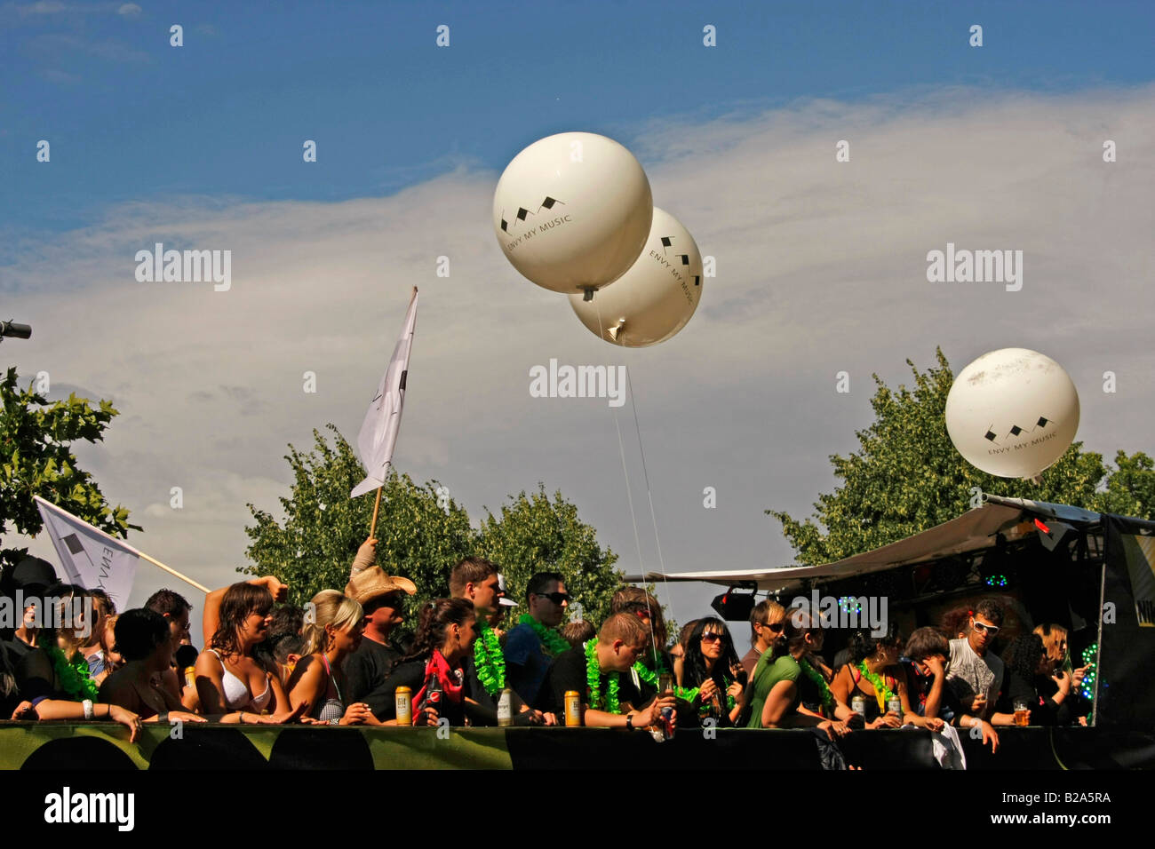 techno truck at The Love Parade 2008 in Dortmund Germany Stock Photo ...