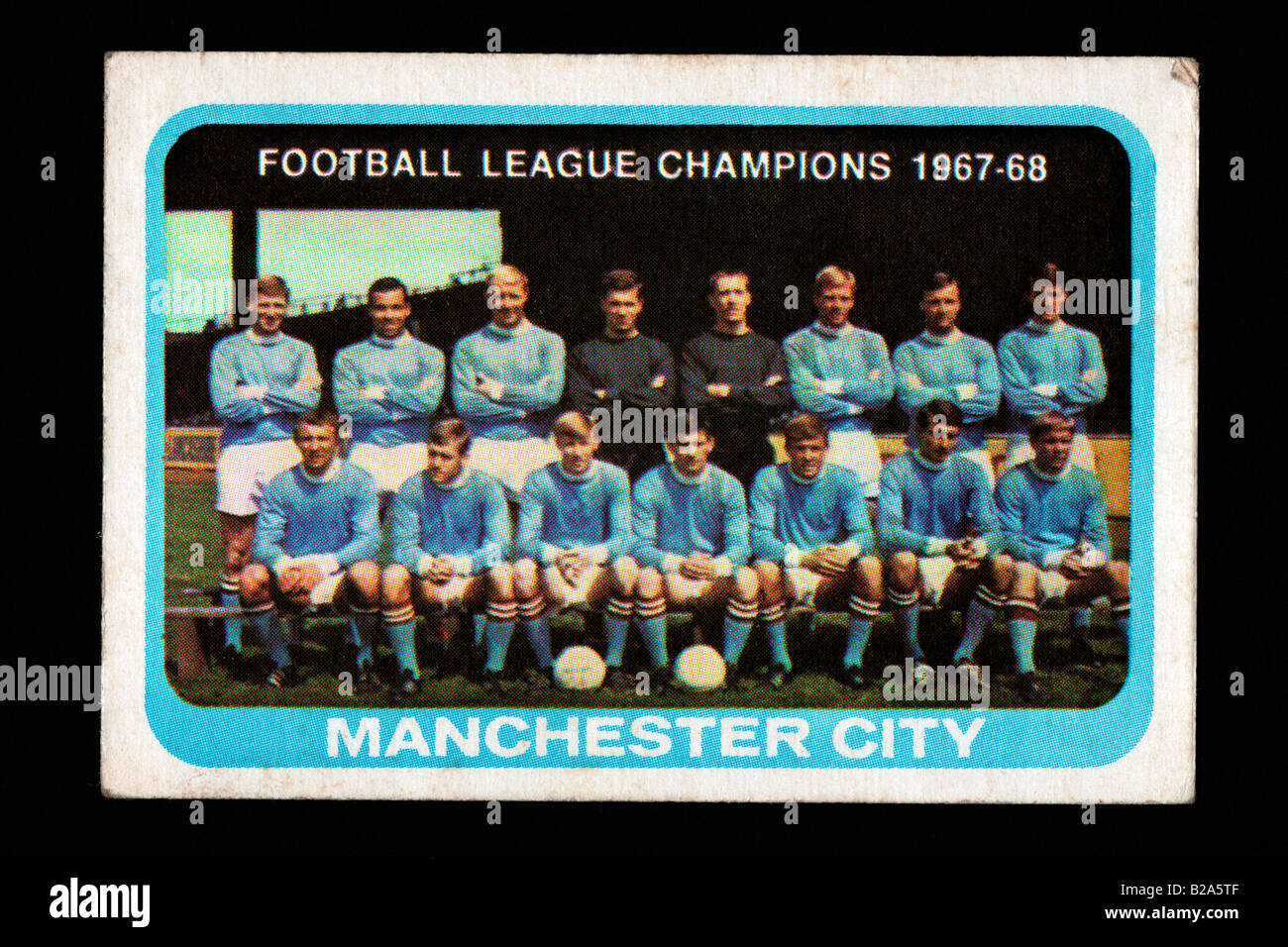Bubble gum trading card of the Manchester City Football Team produced ...