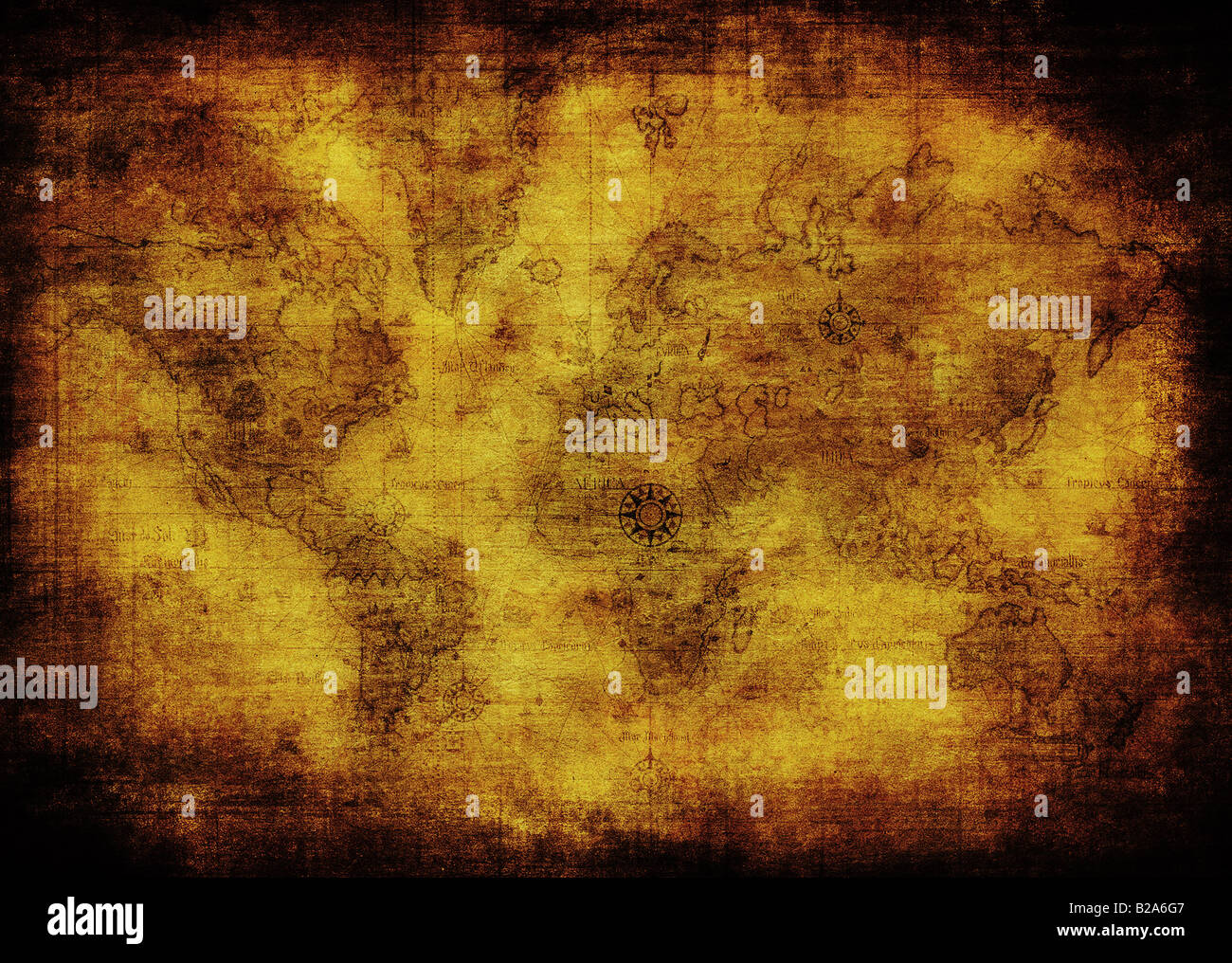 ancient map of the world Stock Photo - Alamy