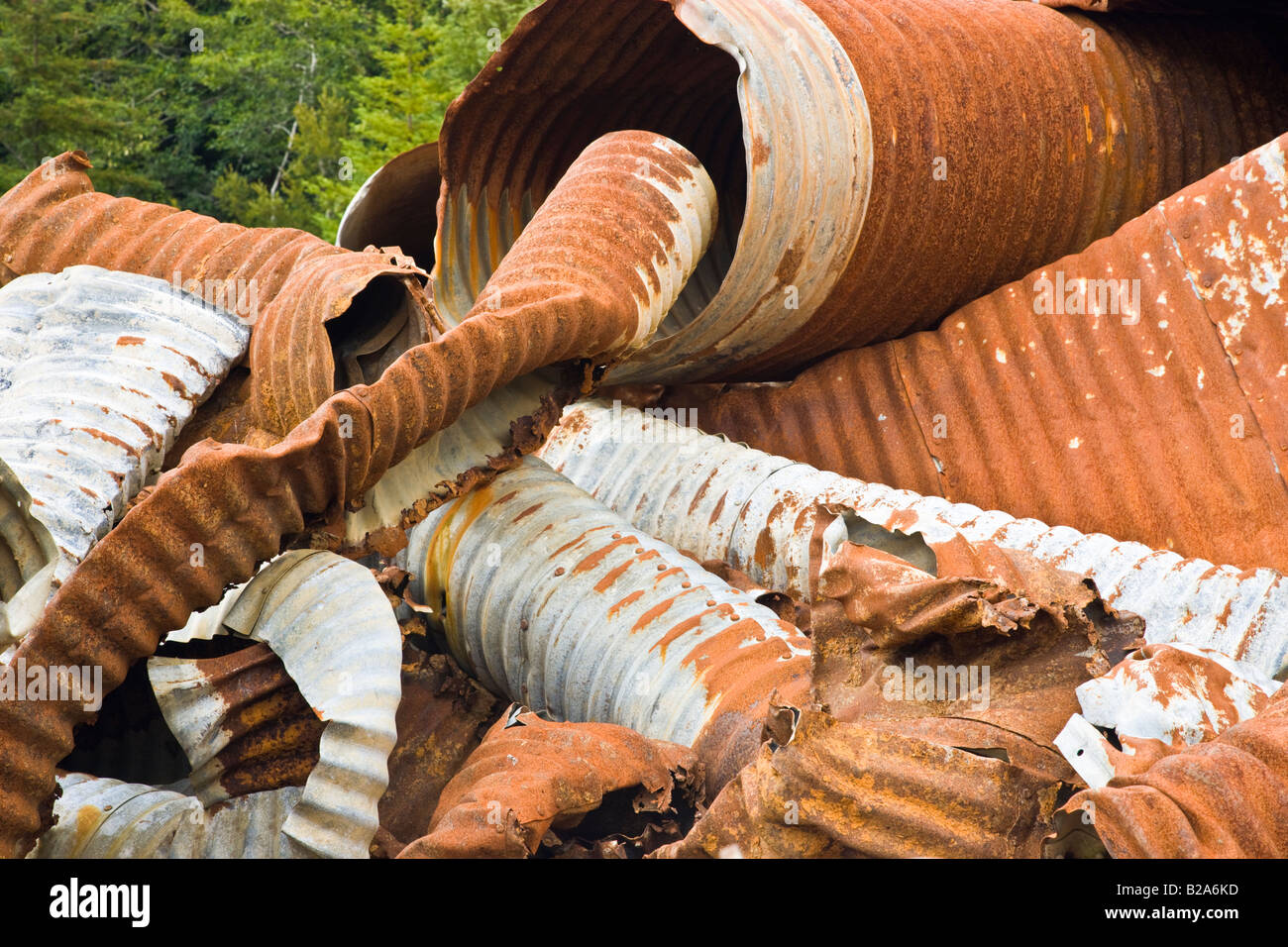 Recycling metal culverts Stock Photo - Alamy