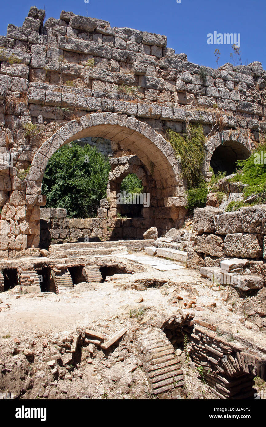 THE ROMAN BATH AREA AT PERGE, TURKEY Stock Photo - Alamy