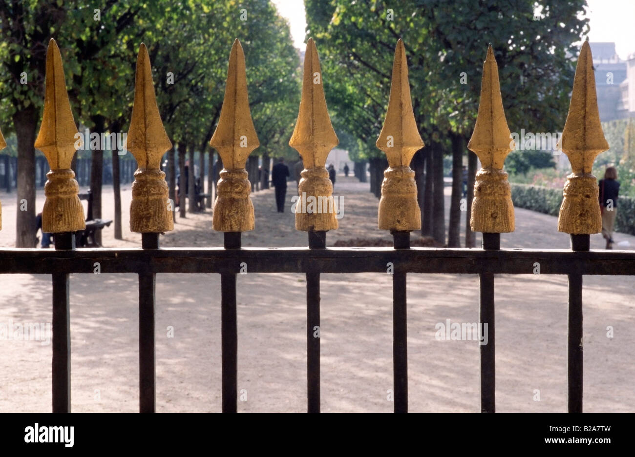 Fence Jardin du Palais Royal Paris France Europe Stock Photo - Alamy