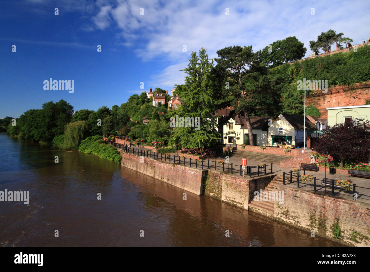 River Severn and the High Town District of Bridgnorth, Shropshire ...