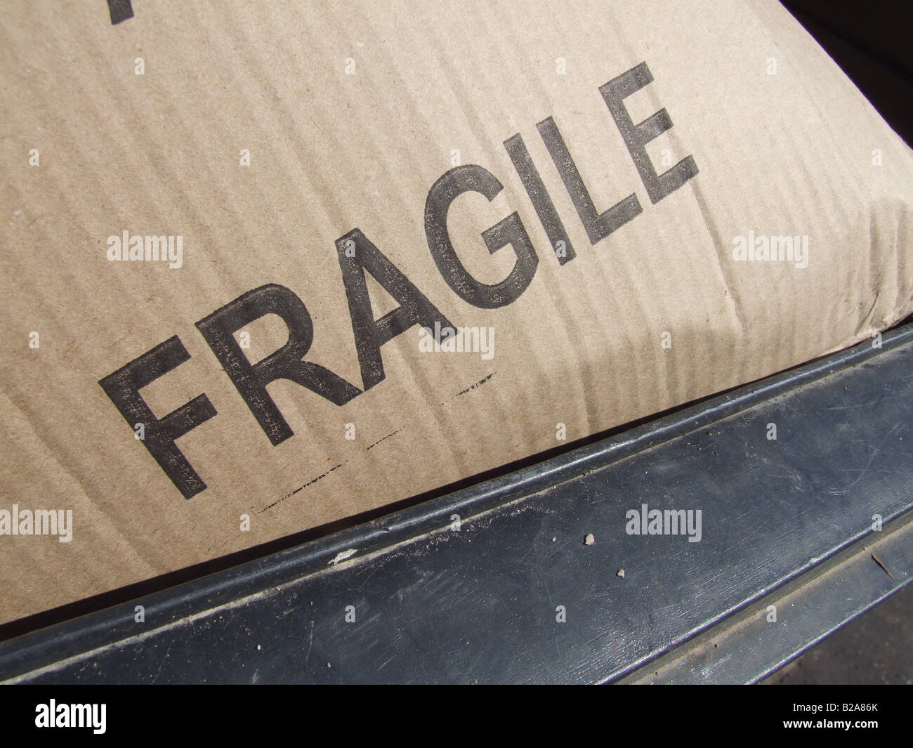 fragile word written on cardboard box Stock Photo - Alamy