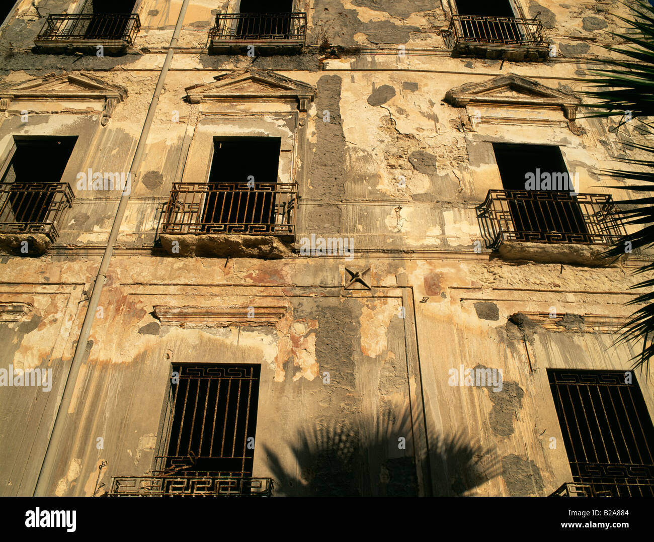 Faded grandeur derelict building in Tropea Calabria Italy Stock Photo ...