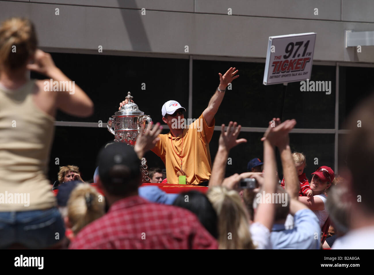Dallas Drake with the Clarence Campbell Bowl during the 2008 Stanley ...