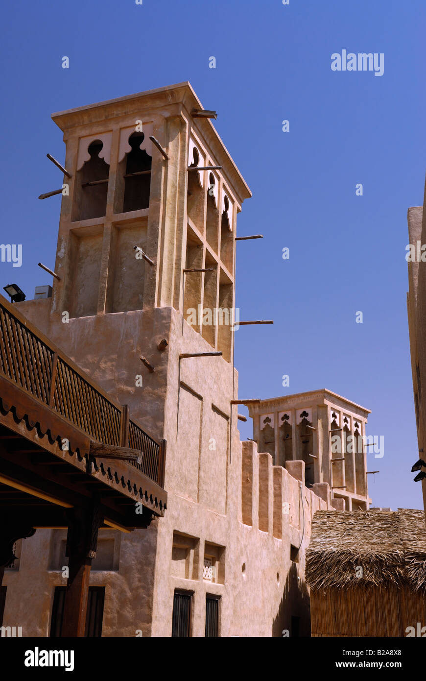 Wind towers Dubai United Arab Emirates Stock Photo - Alamy