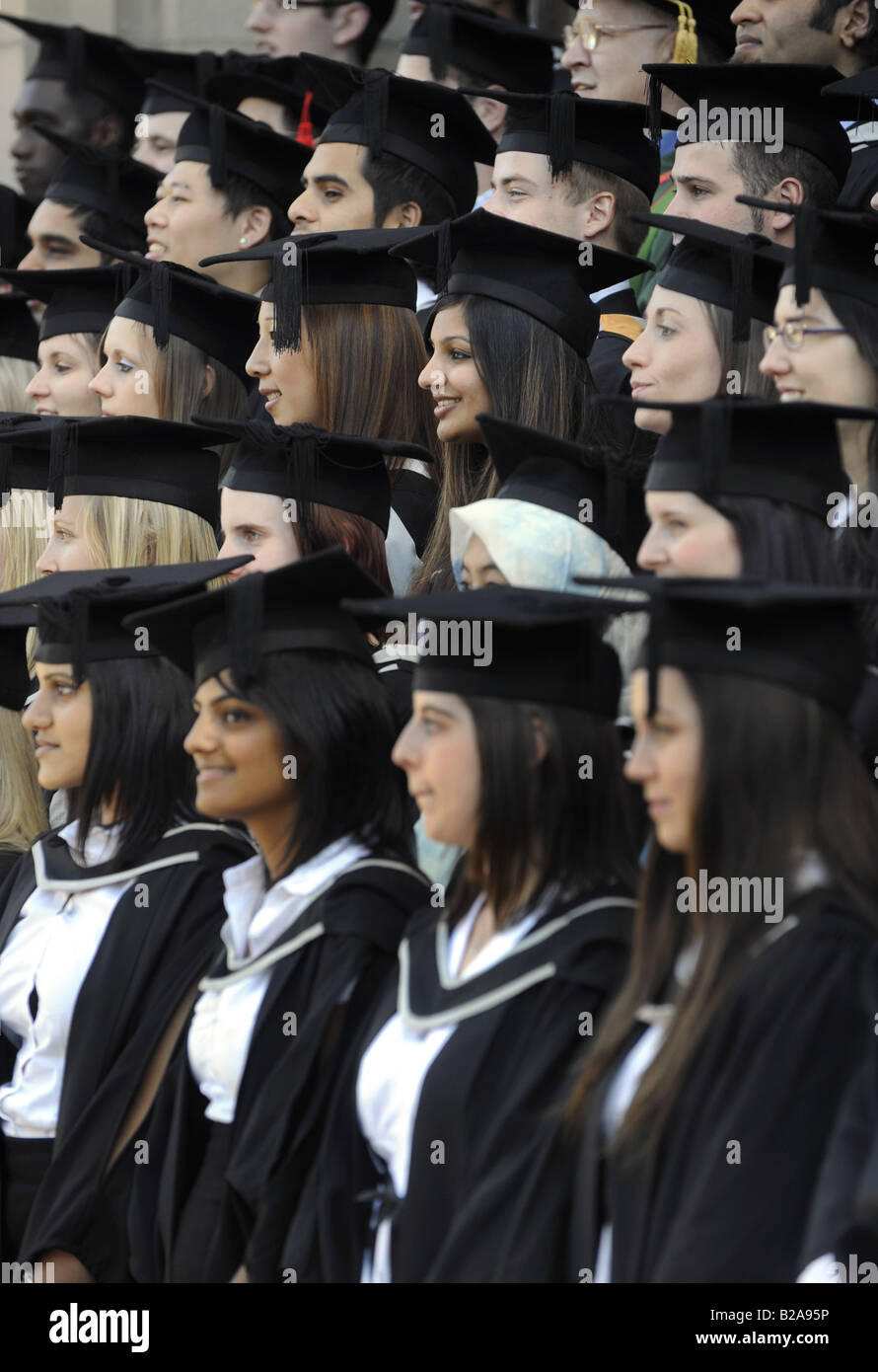 BRITISH STUDENTS CELEBRATING THEIR SUCCESSFUL GRADUATION DAY AT A ...