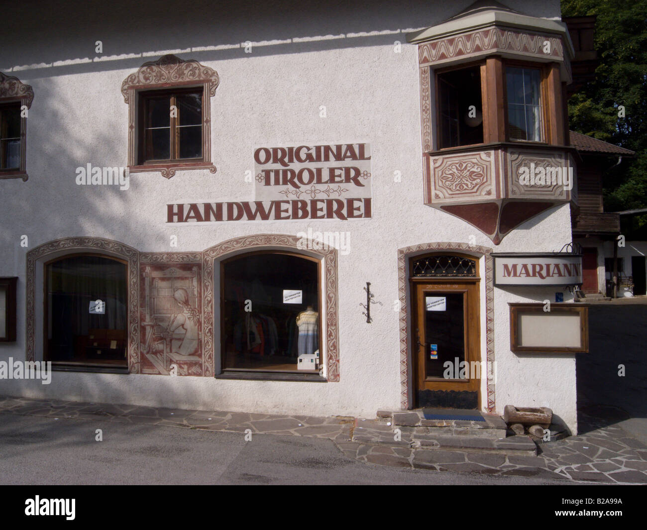 A shop for goods made by traditional hand weaving in Igls Innsbruck ...