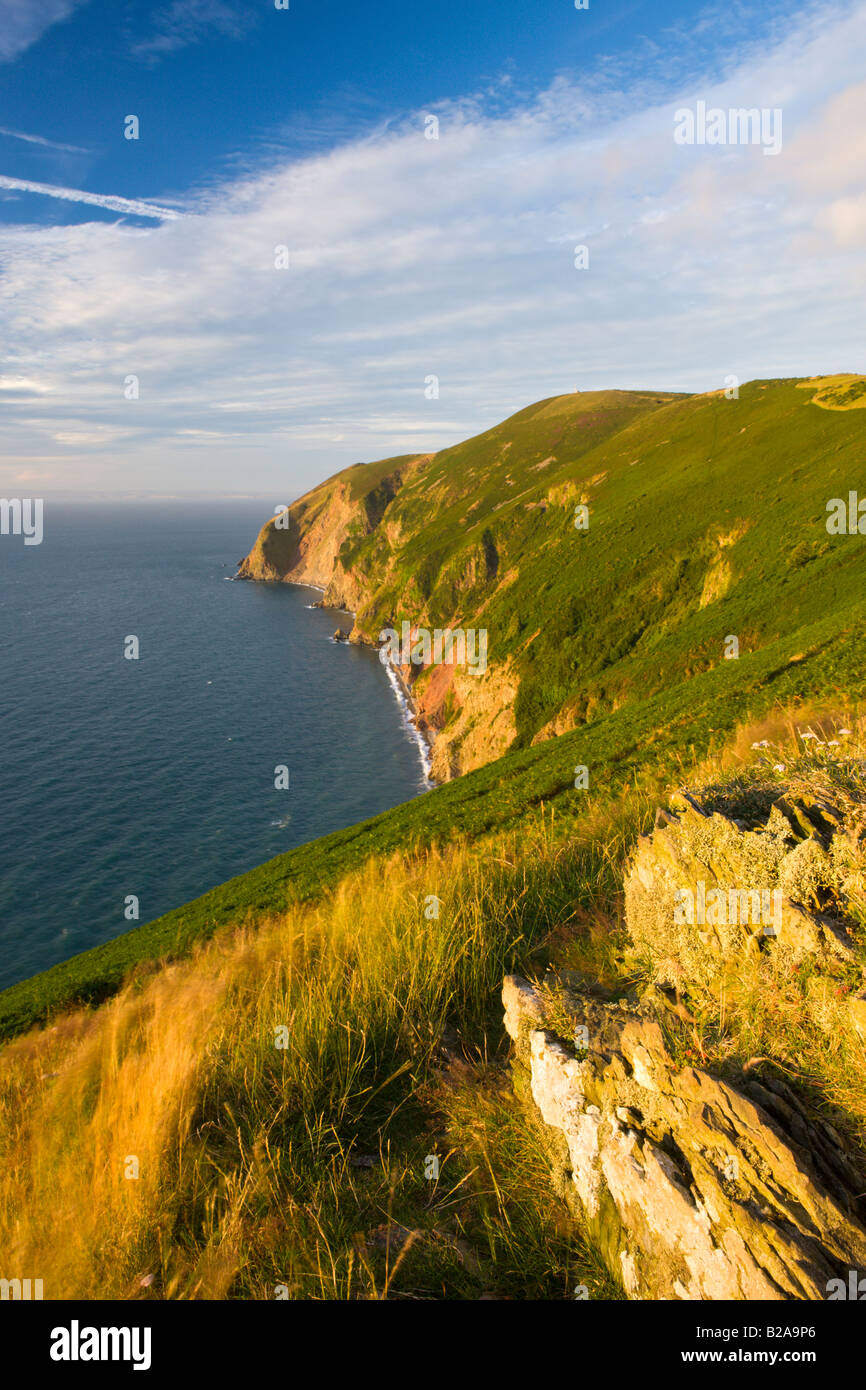 Cliffs near Foreland Point Lynmouth Exmoor National Park Devon England ...