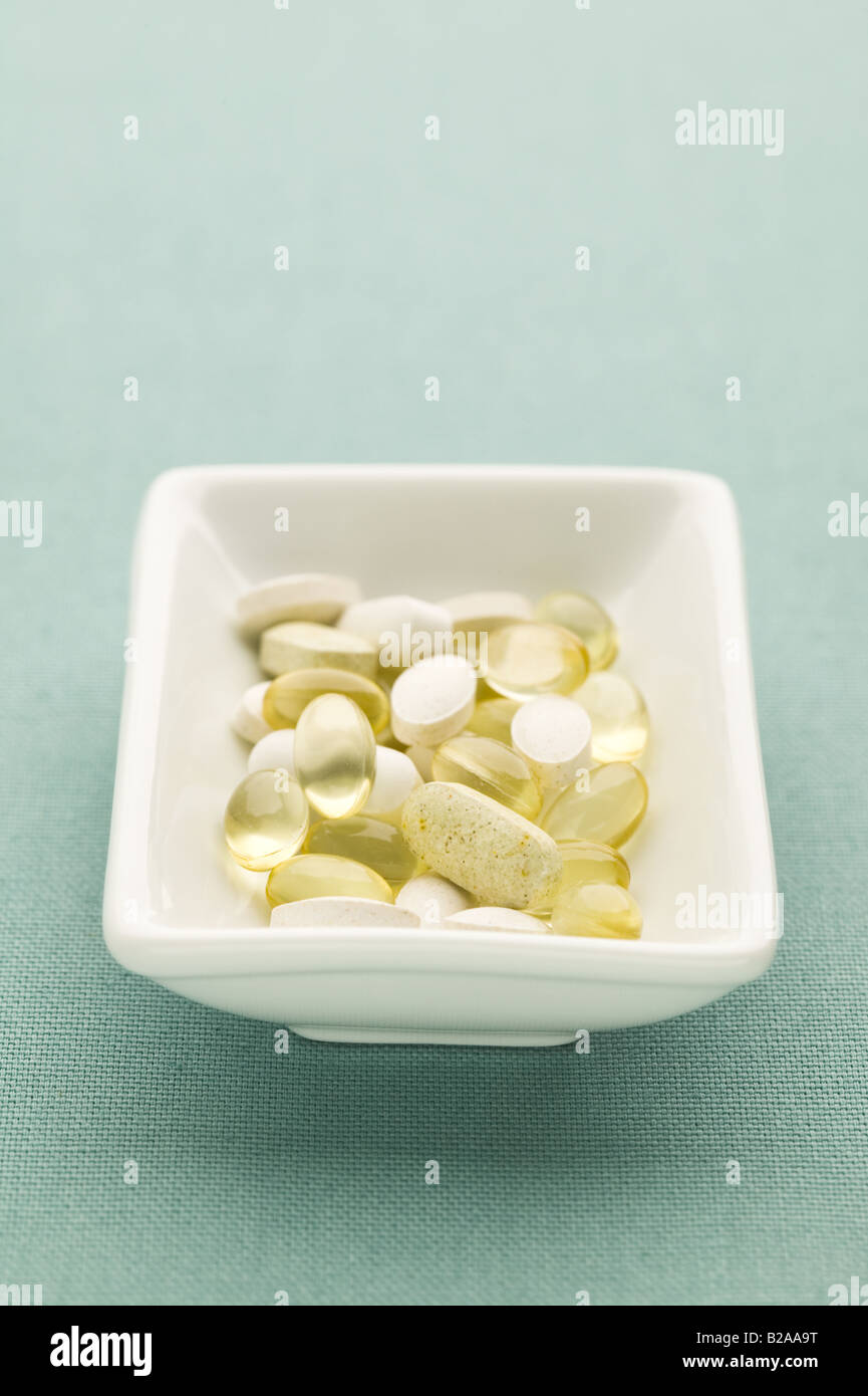 A group shot of capsules, tablets and supplements Stock Photo - Alamy