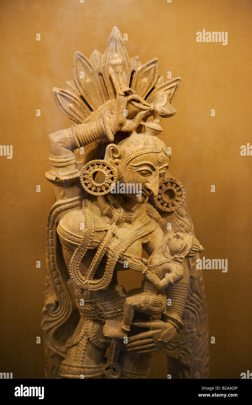 Sculpted FEMALE CELESTIAL DEITY WITH CHILD in the museum at the ...