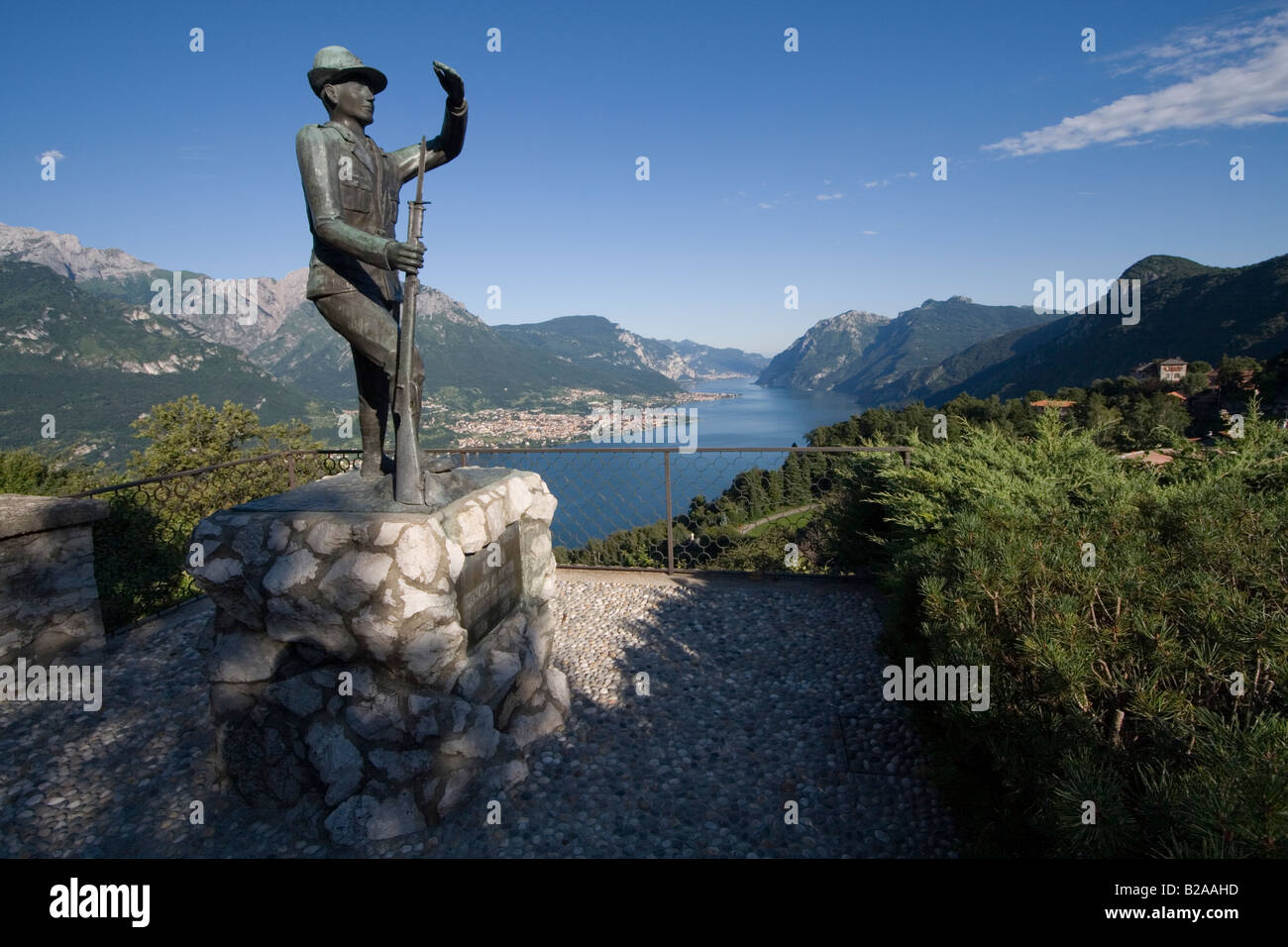 Alpine troops statue Stock Photo - Alamy