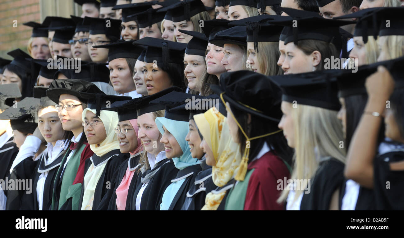 BRITISH STUDENTS CELEBRATING THEIR SUCCESSFUL GRADUATION DAY CEREMONY ...