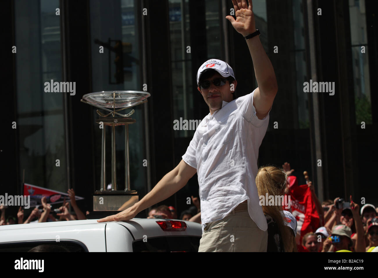 Pavel Datsyuk with the President's Trophy during the Detroit Red Wings ...
